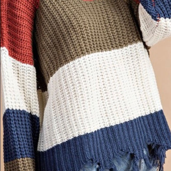 ee:some | Sweaters | Stunning Knit Distressed Sweater | Poshmark